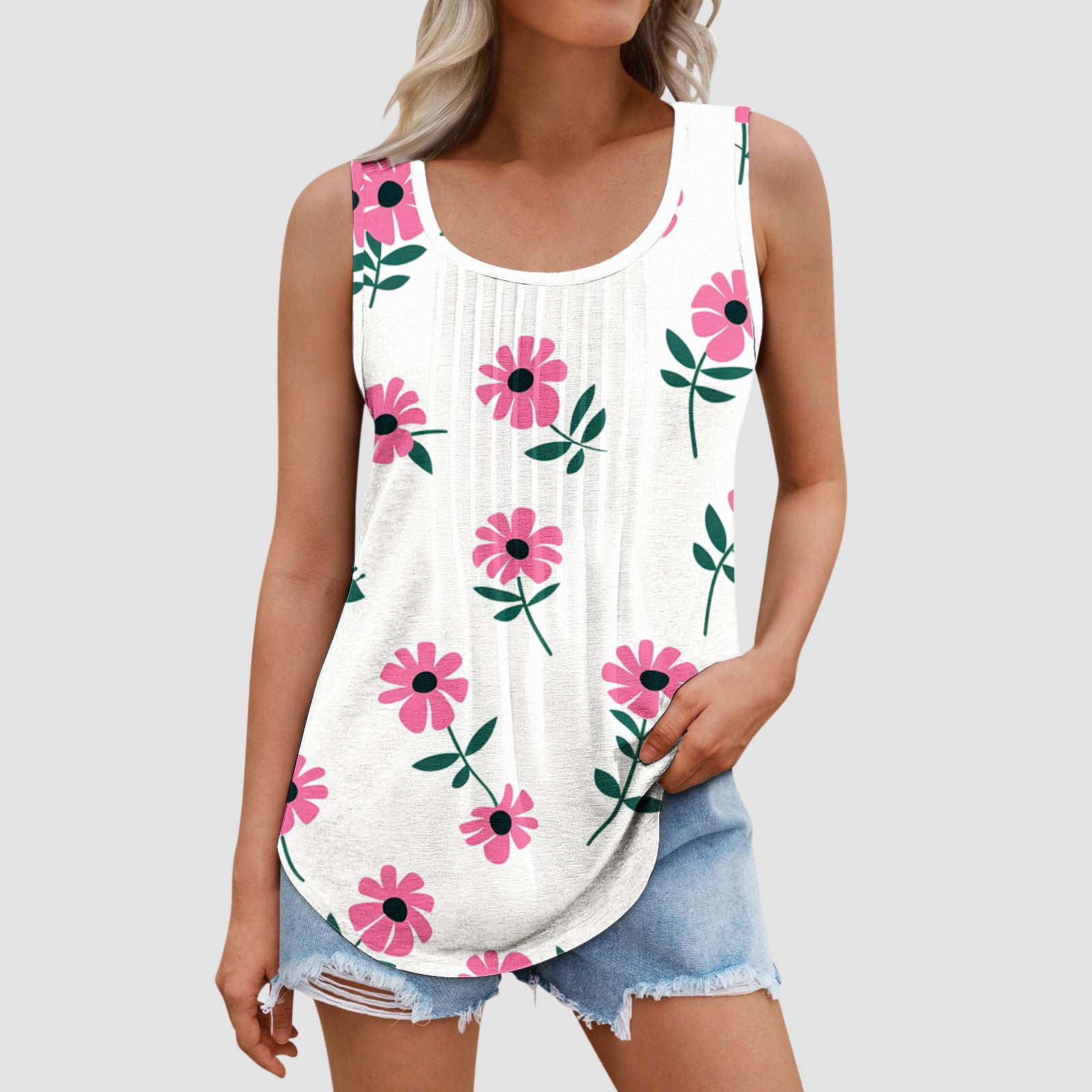 Jinhomg Womens 2025 Fashion Tank Top Novelty Gradient Color Summer ...