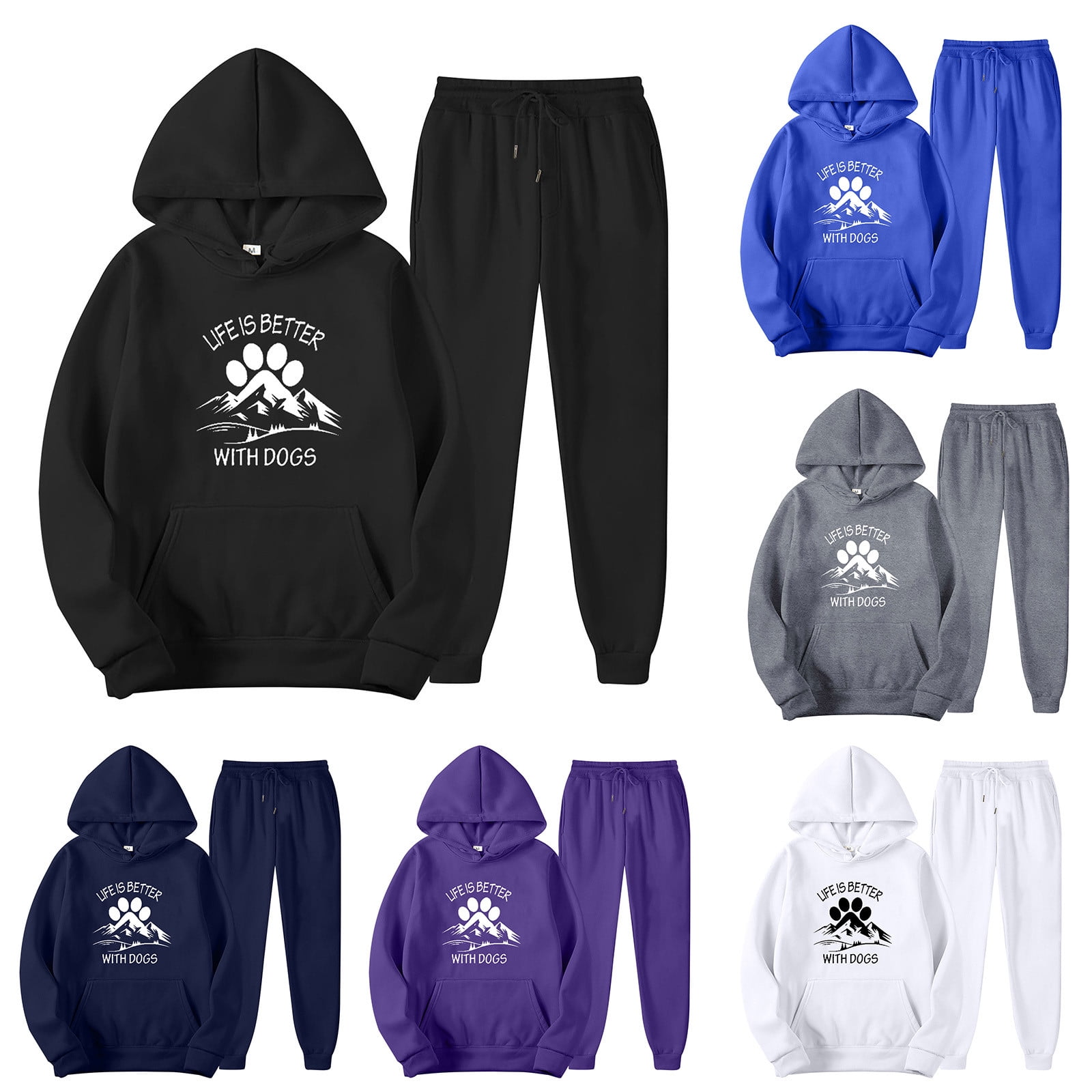 Jinhomg Womens Sweatsuits 2 Piece Sets Cute Valentine's Day Tracksuit ...