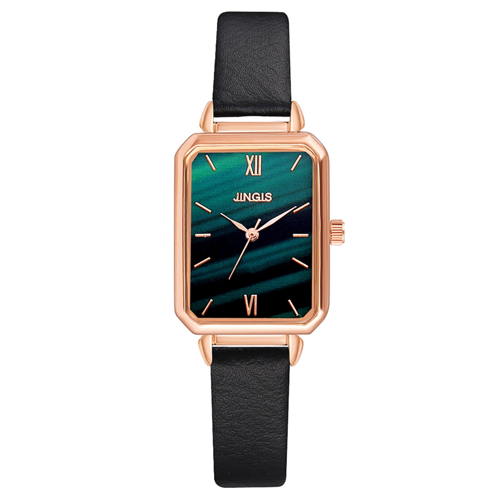 Jinjis Ladies Rectangular Face Simple Womens Watch Casual Quartz ...