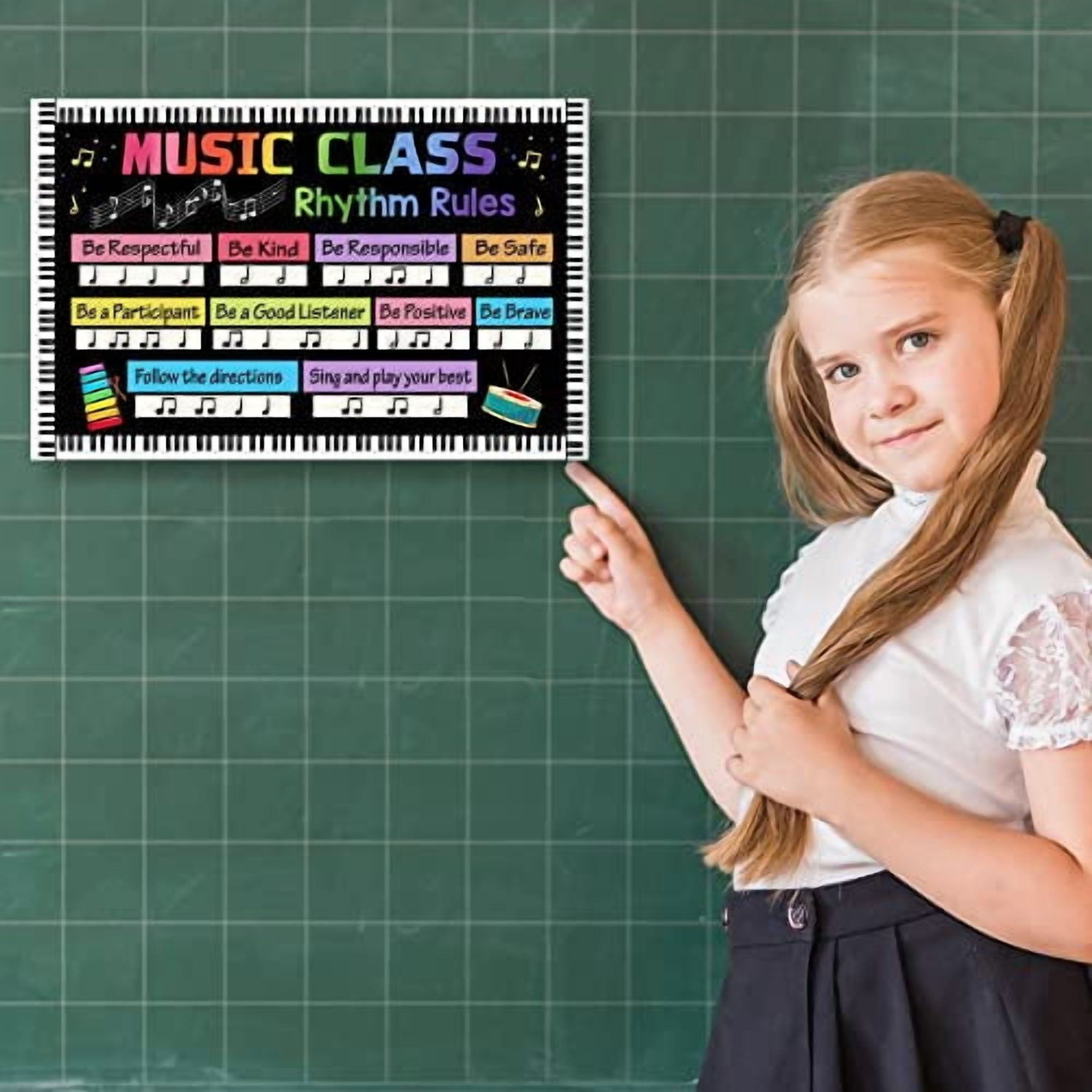 Jinniee Music Class Rhythm Rules Poster Music Classroom Horizontal ...