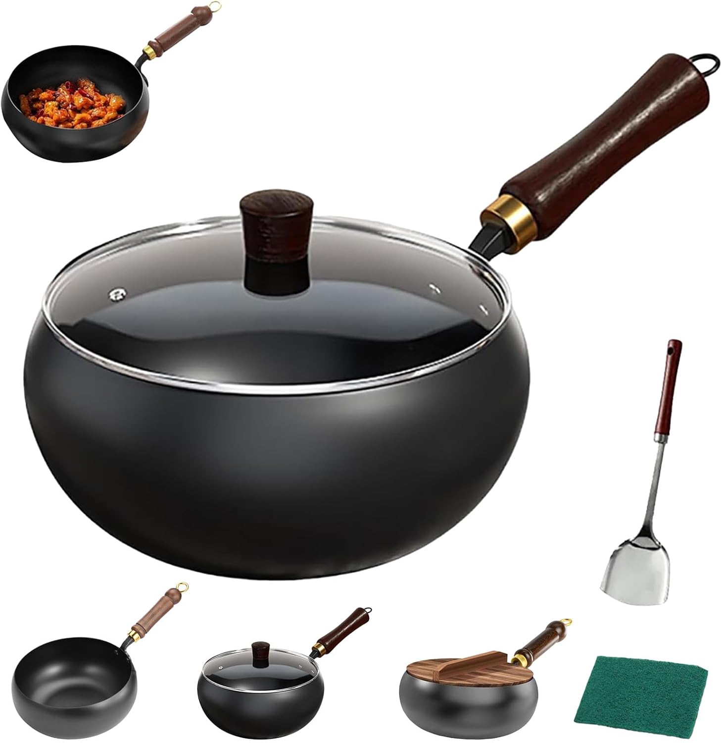 Jinswhdre Cast Iron Frying Pan, Suntuup Japanese Iron Pan, 9.5/10.24/11 ...