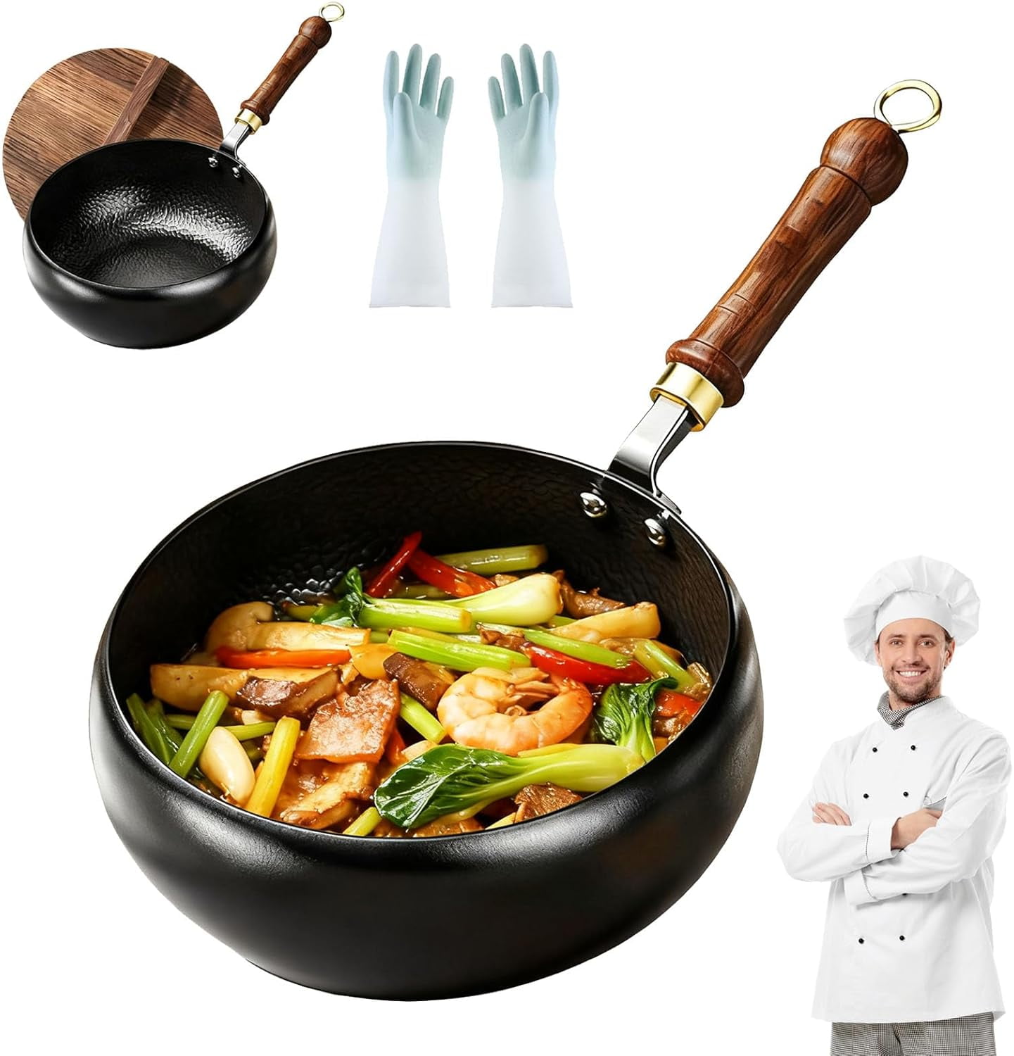 Jinswhdre Cast Iron Skillet, 2026 New 9.5/11in Uncoated Pure Iron ...
