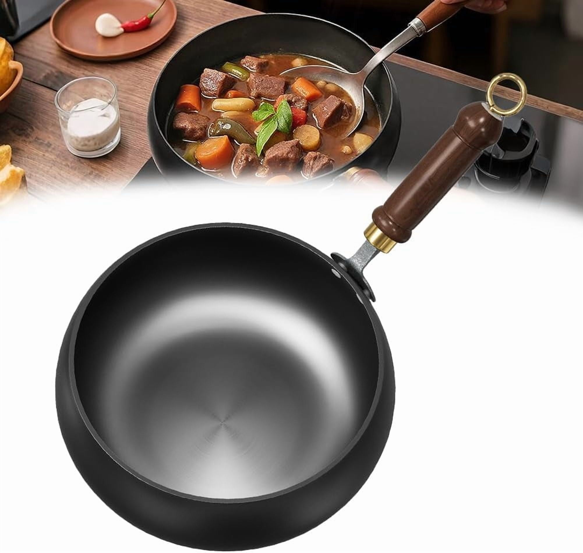 Jinswhdre Cast Iron Skillet, Japanese Iron Pan, Uncoating Cast Iron Pot ...