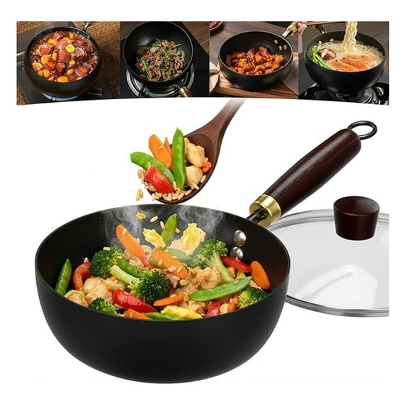 Jinswhdre Cast Iron Skillet, japanese iron pan, Uncoating Cast Iron Pot ...