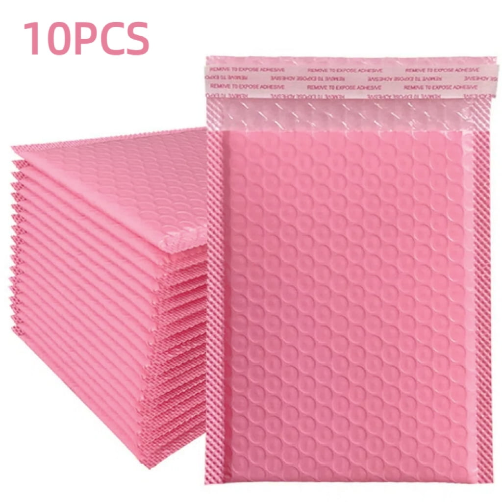 Jinswick 10Pcs Bubble Mailer Self Seal Pink Bubble Padded Mailing ...