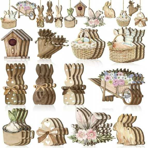 Jinswick 12-Piece Spring Easter Decor Set for Trees Spring Flowers ...