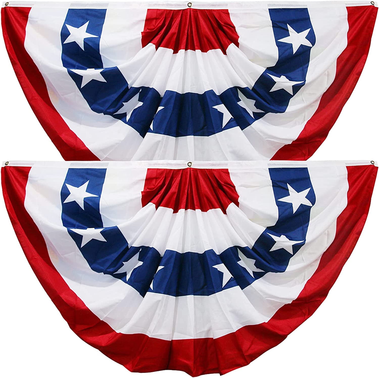 Jinswick 2 Pack American Flags Banners,Patriotic Bunting Outdoor,USA ...