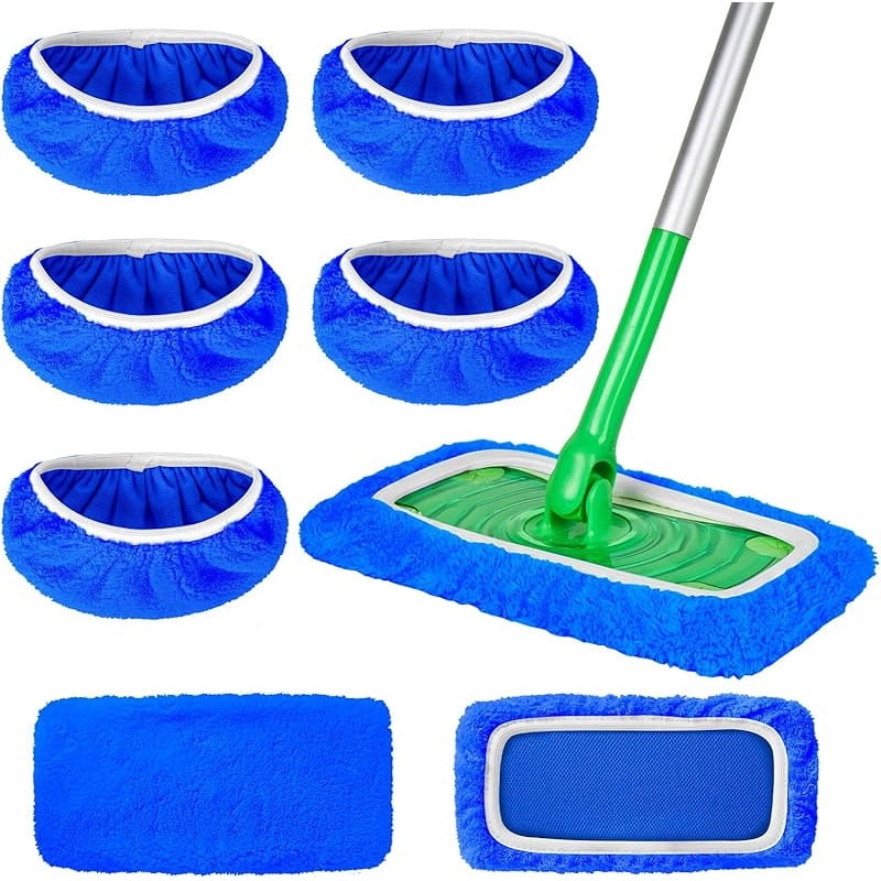 Jinswick 5 Pcs Reusable Mop Pads Compatible with Swiffer Sweeper Mop ...