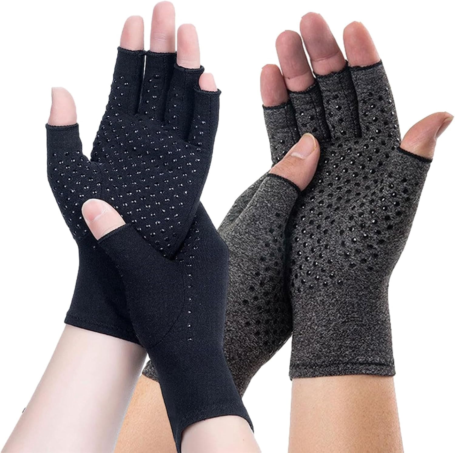 Jinswick Bamboo Arthritis Gloves, Rehab Split Finger Gloves Bamboo ...