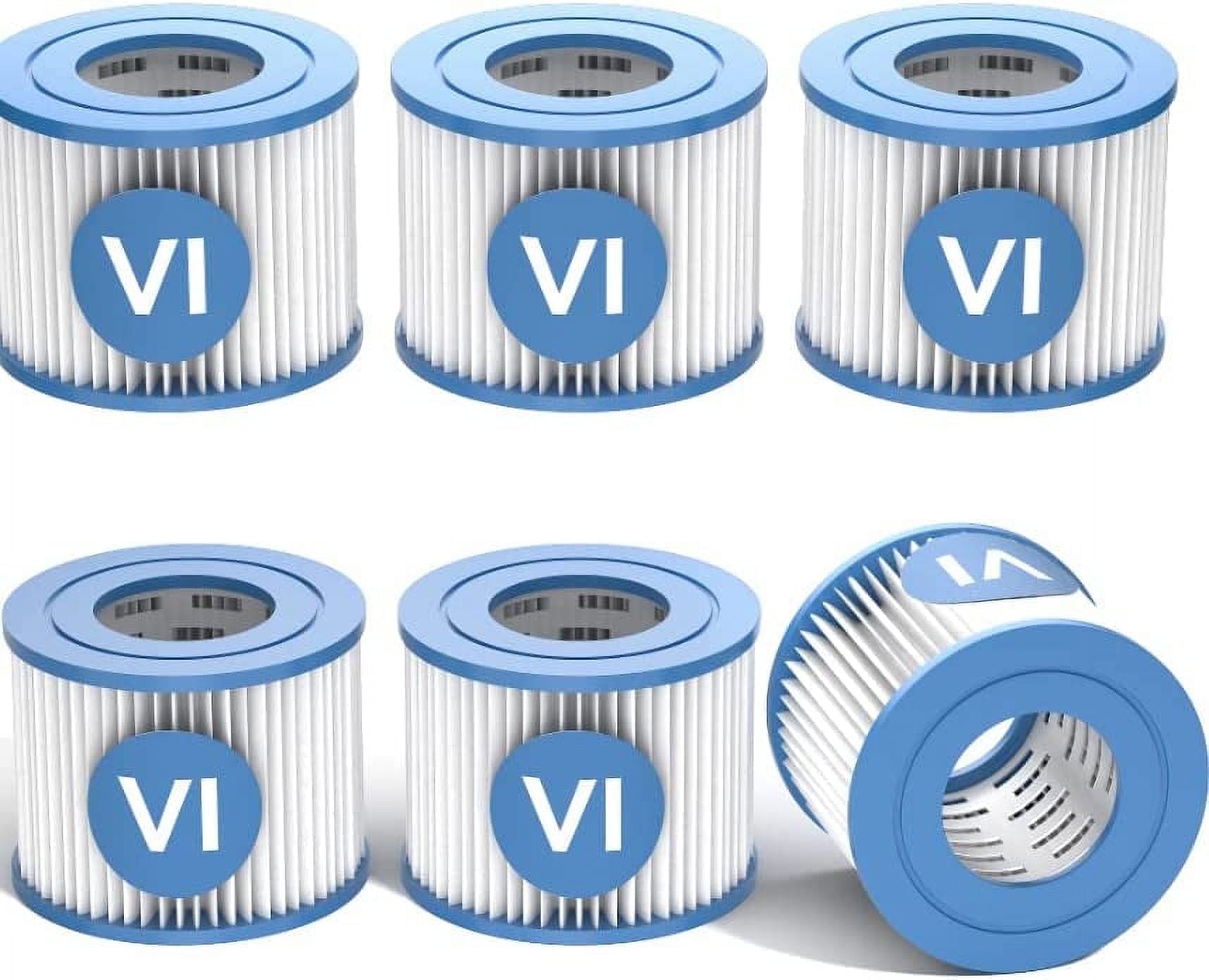 Jinswick Type VI and Hot Tub Filter Cartridge, 6 Pack Reusable Pool ...