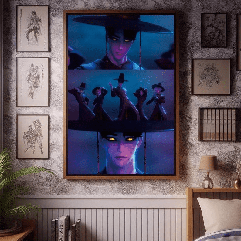 Jinu Da K-Pop Demon Hunters Movie Poster, Fantasy Animated Wall Art for ...