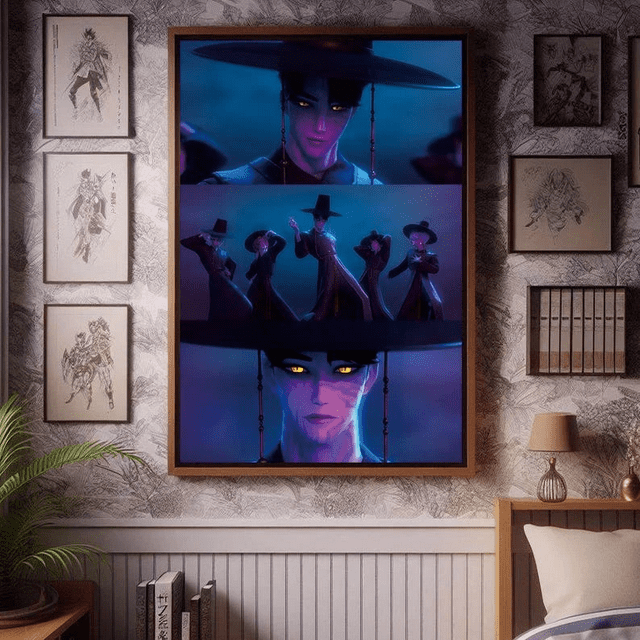 Jinu Da K-Pop Demon Hunters Movie Poster, Fantasy Animated Wall Art for ...