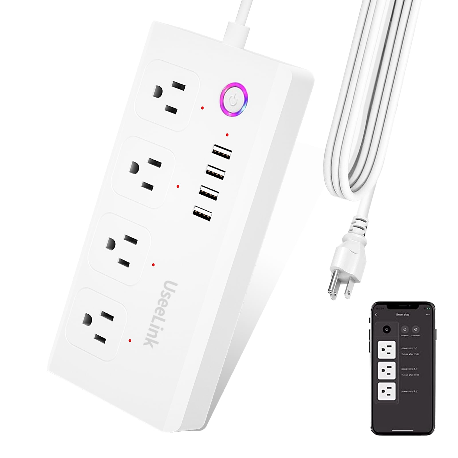 Jinvoo Zigbee Surge Smart Plug Power Strip, Surge Protector with 4 ...