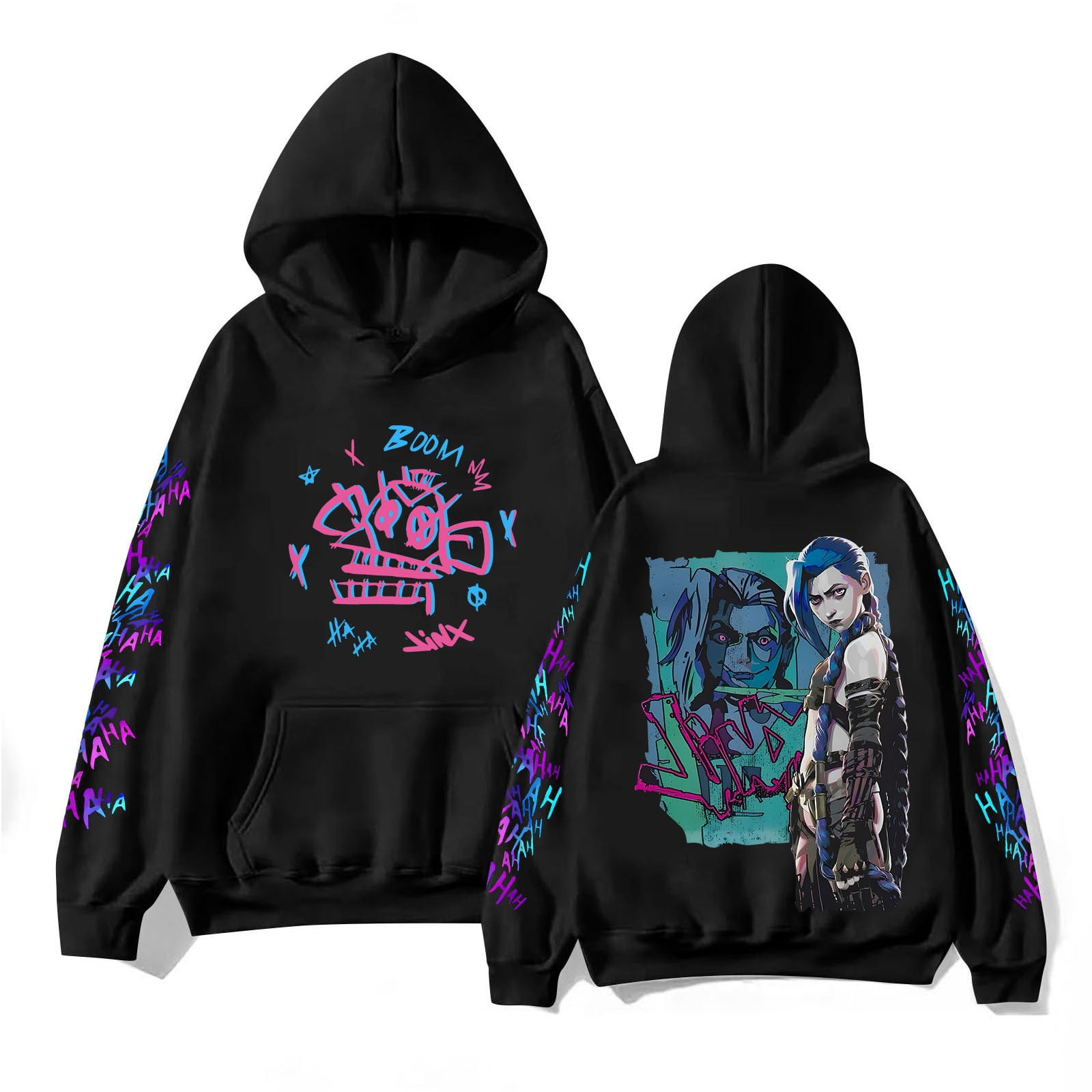 Jinx Arcane Hoodie Arcane Jinxs Hoodie Arcane Merch Hoodie Anime