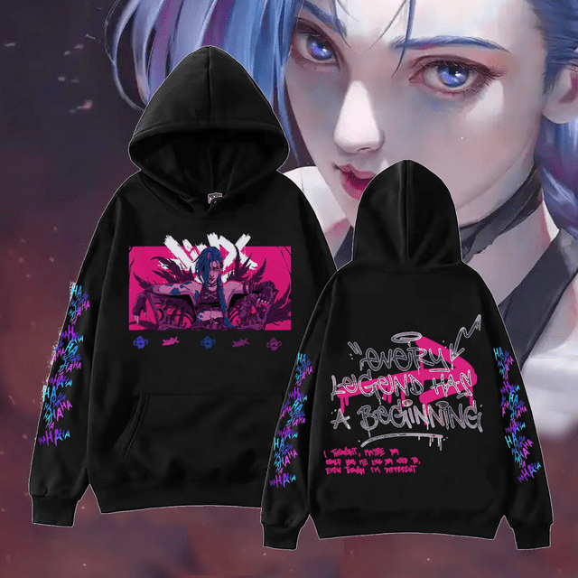 Jinx Arcane Hoodie Womens Jinx Wimens Arcane Merchandise Hoodie Arcane ...