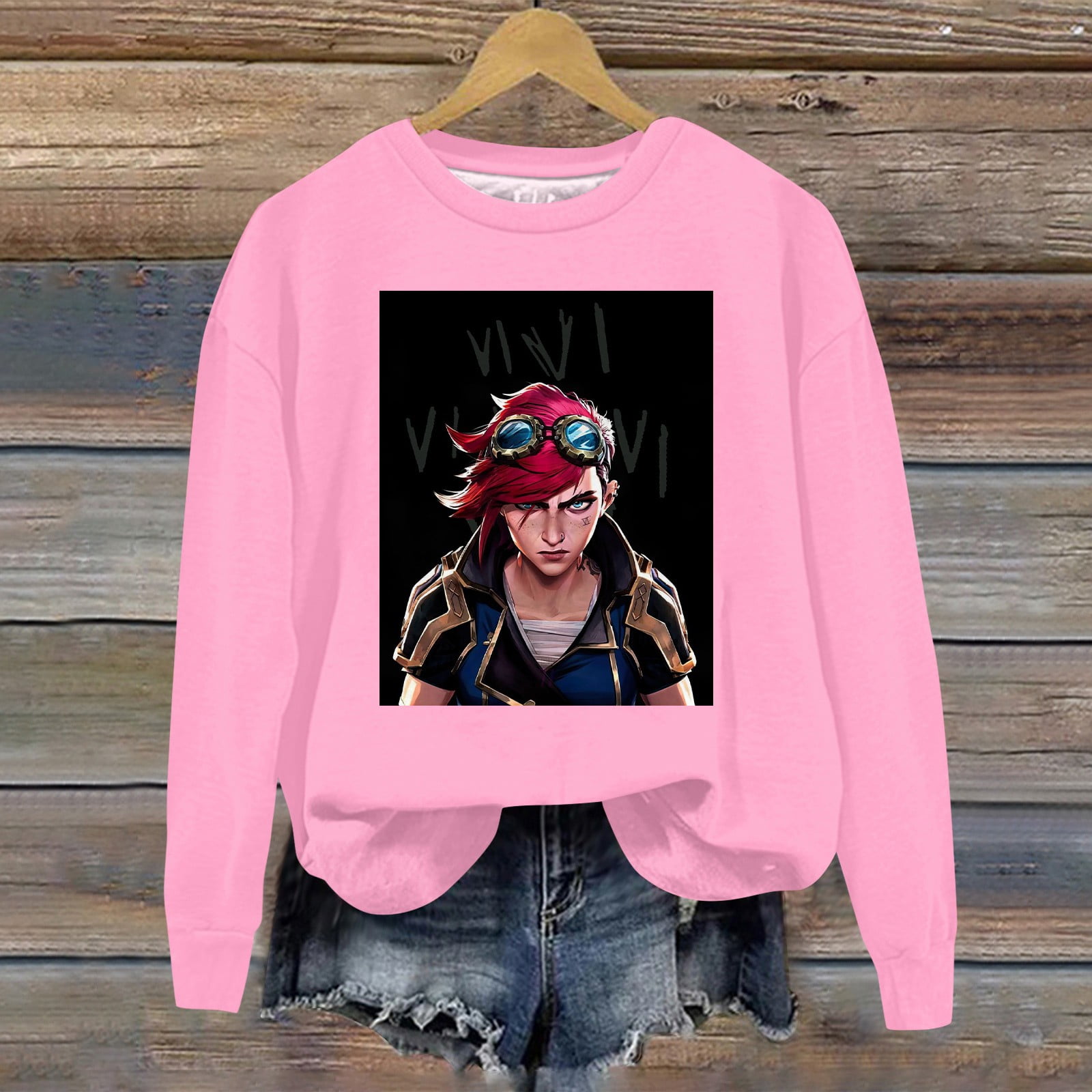 Jinx Arcane Jinx Hoodie Arcane Heroes Long Sleeve T-Shirt – Unisex ...