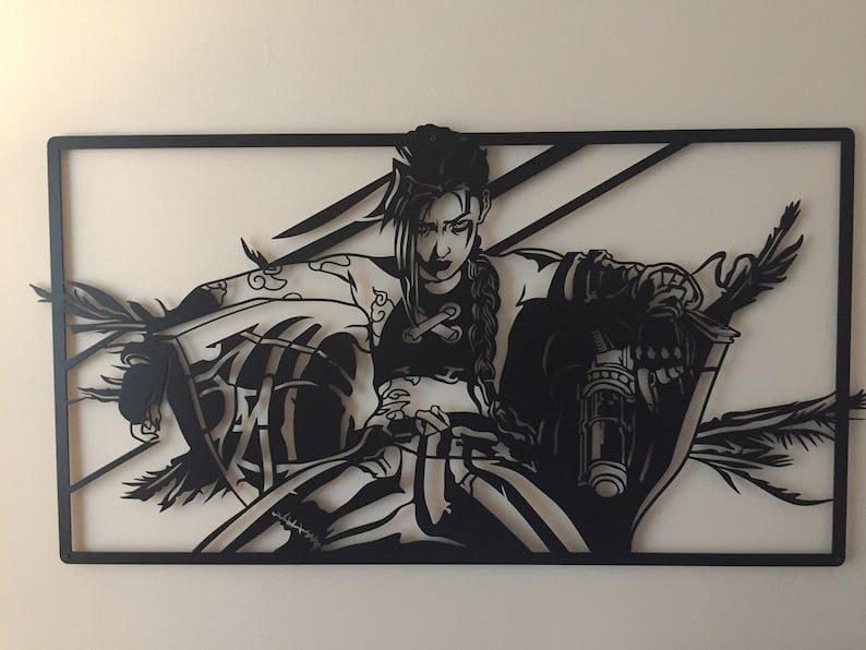 Jinx Arcane Metal Sign Lol Wall Art Game Room Decor League Of Legends ...