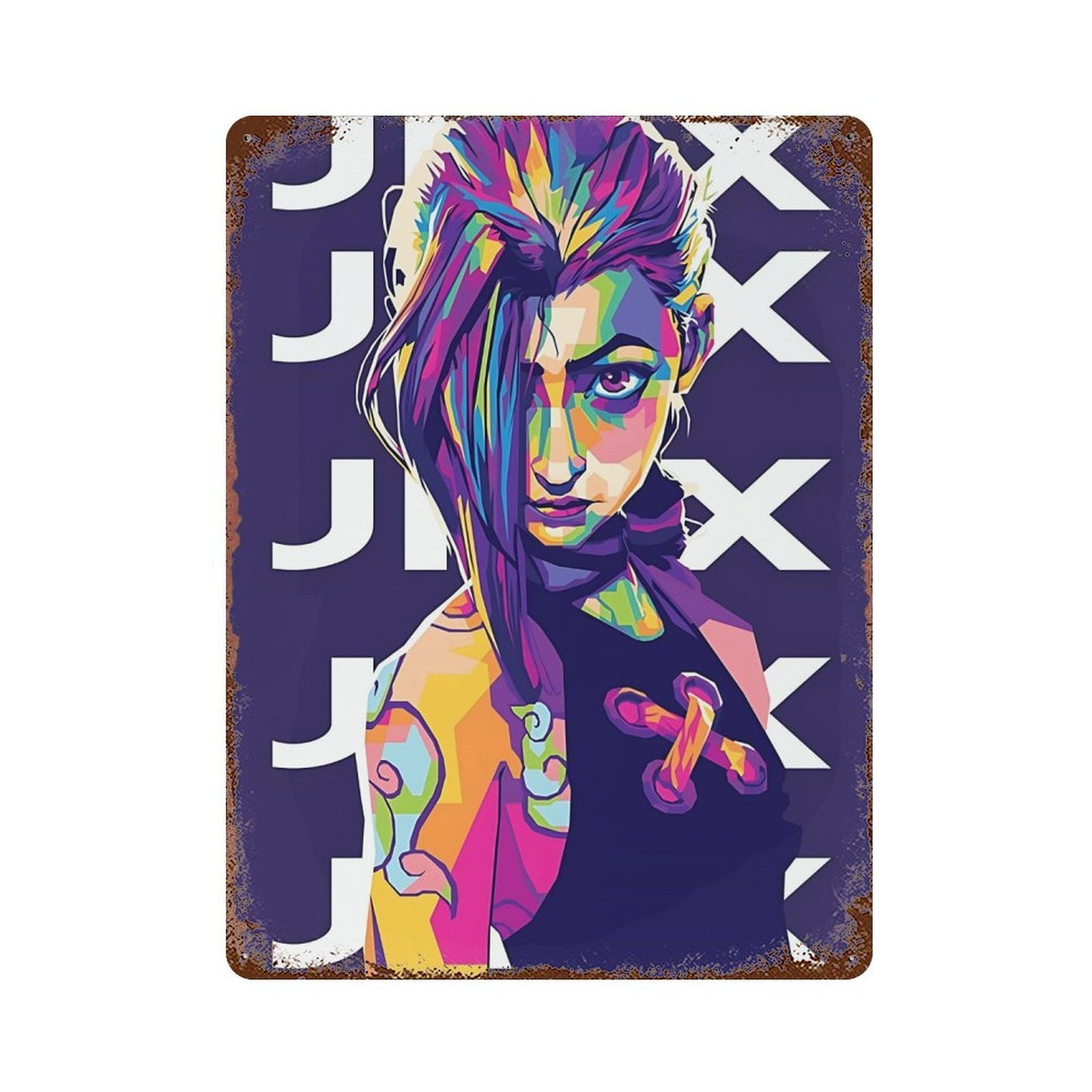 Jinx Arcane Pop Tin Metal Decorative Wall Paintings - Vintage Artwork ...