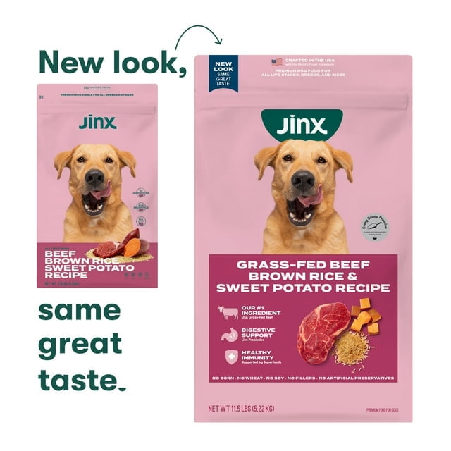 Jinx Beef, Brown Rice & Sweet Potato Dry Dog Food, 11.5 lb. Bag ...