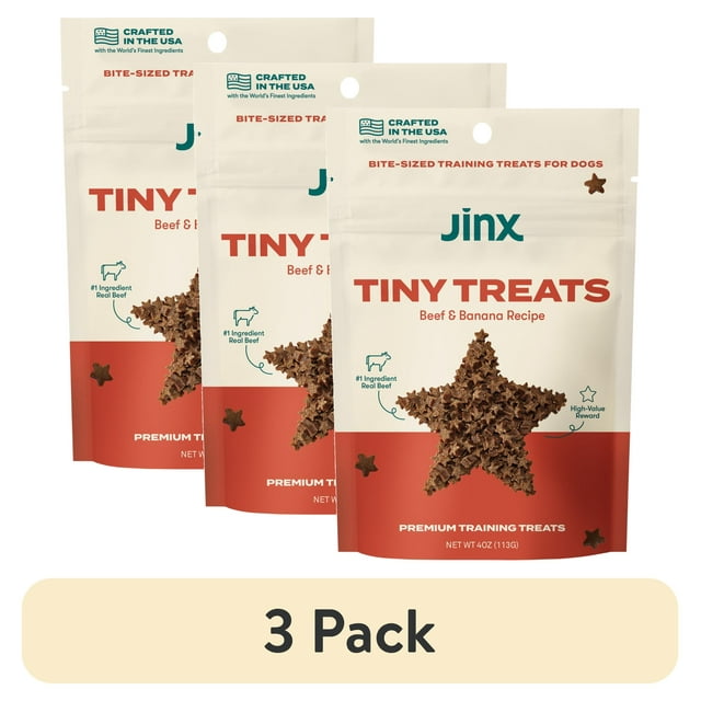 (3 pack) Jinx Beef Tiny Treats Natural Dog Training Treats, 4 oz Bag ...