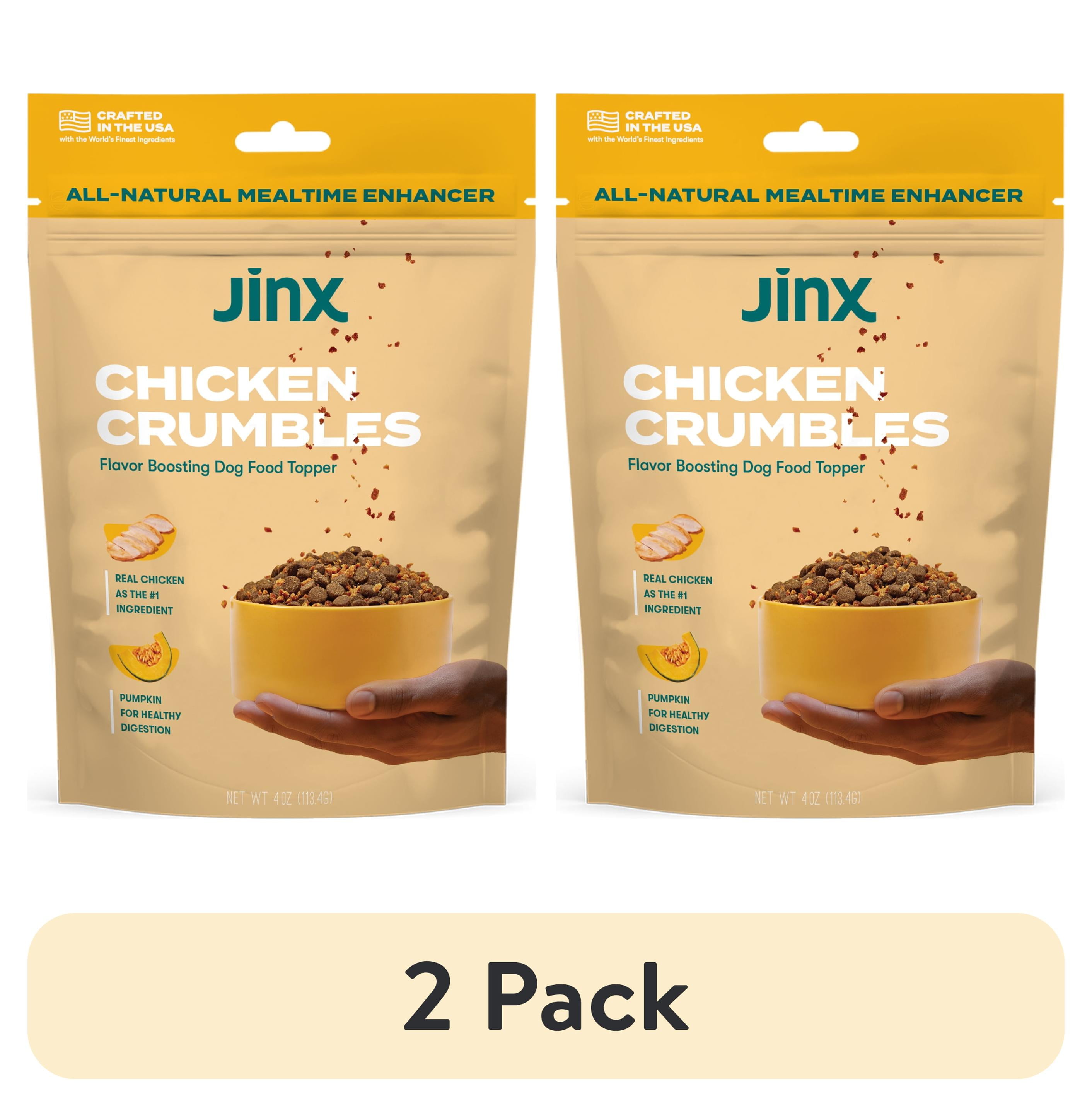 (2 pack) Jinx Crumbles Chicken Recipe Flavor-Boosting Natural Dog Food ...