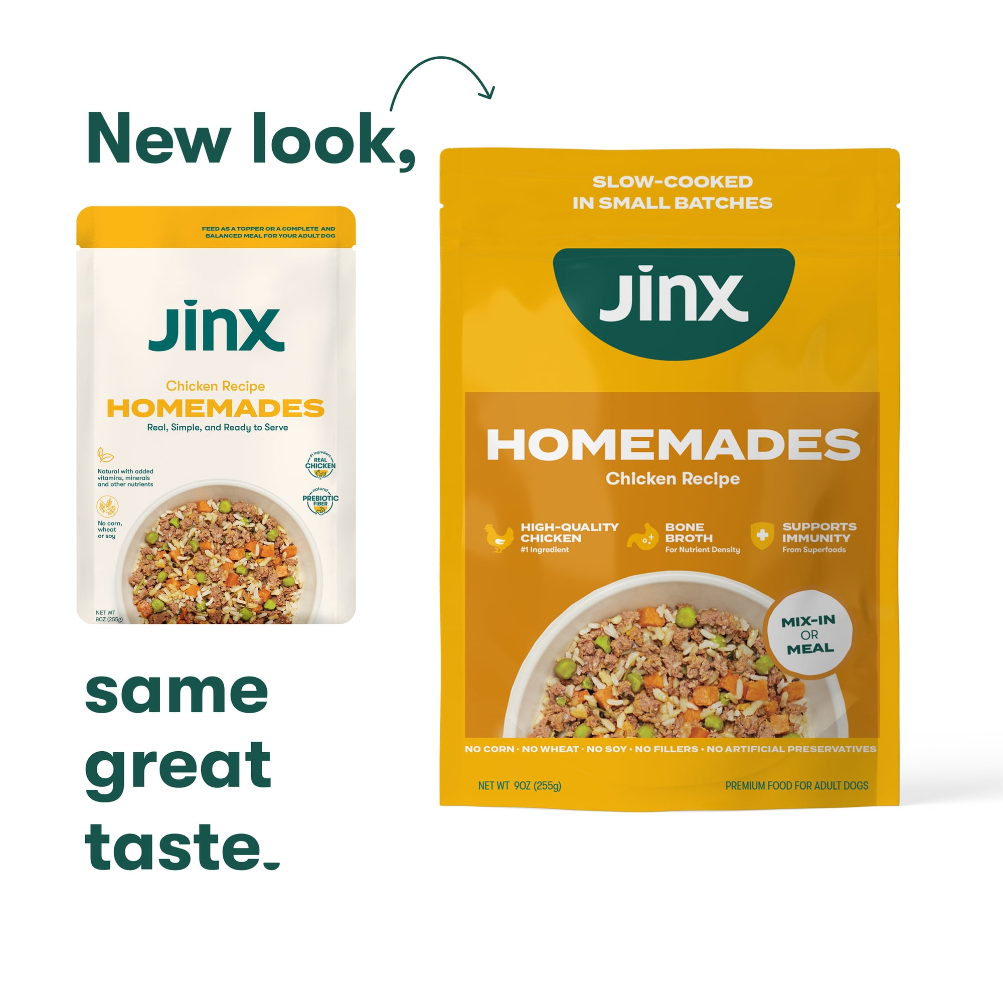 Jinx Homemades Chicken Recipe Wet Natural Dog Food, Whole Grain, 9 oz ...