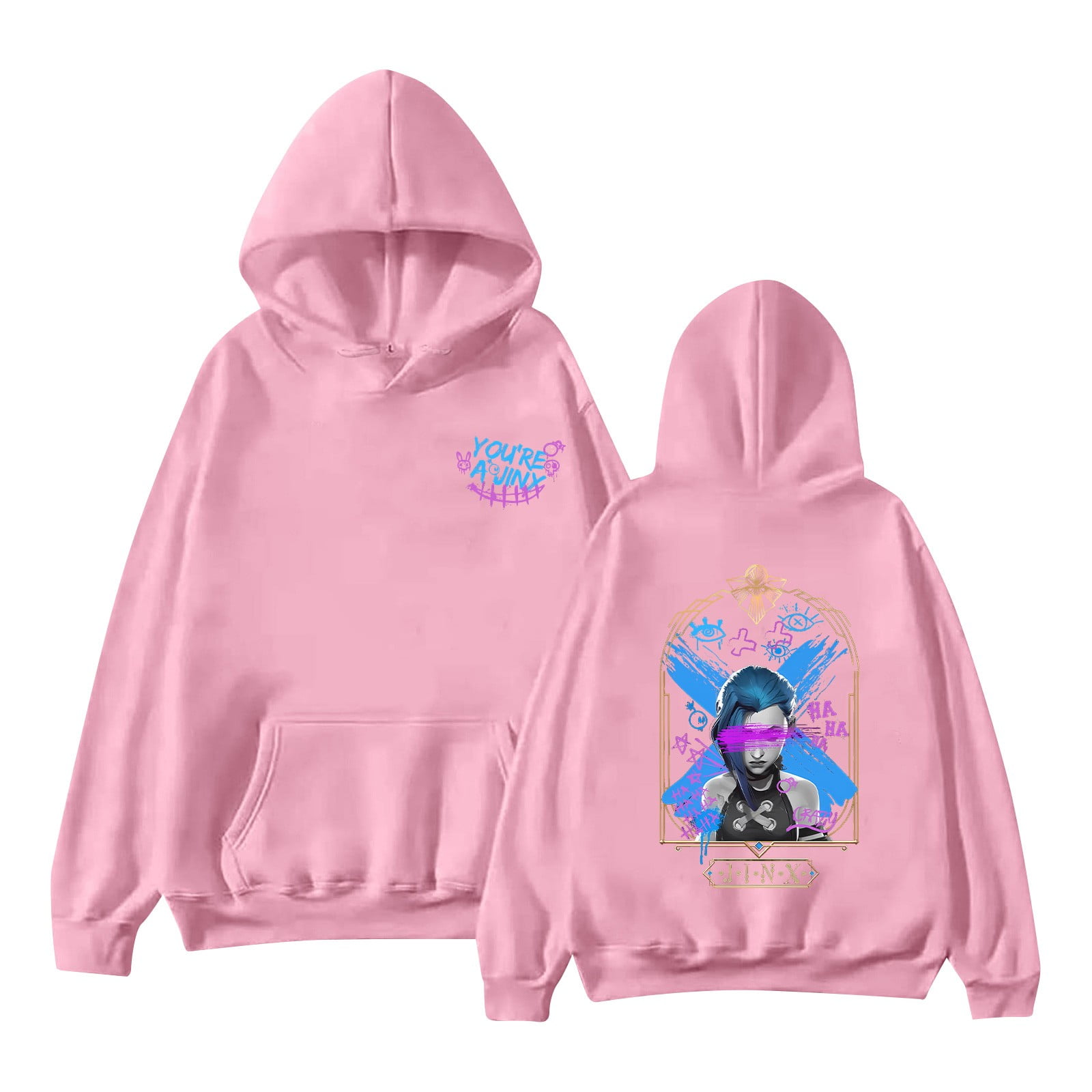 Jinx Hoodie Arcane Hoodie League of Legends Merch League of Legends ...