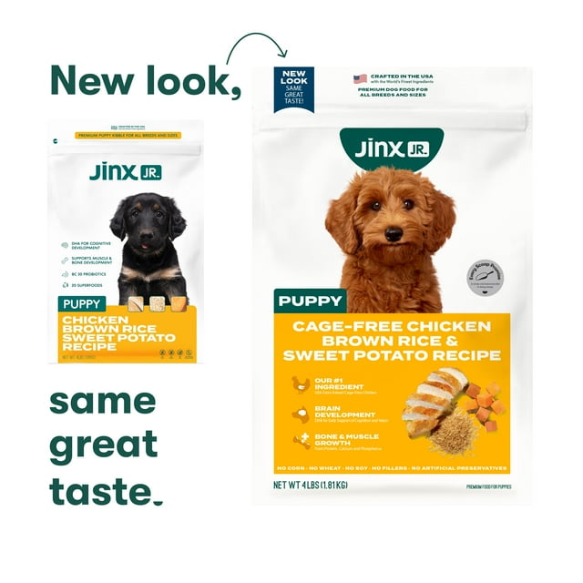 Jinx Jr. Puppy Cage-Free Chicken, Brown Rice & Sweet Potato Dry Dog ...