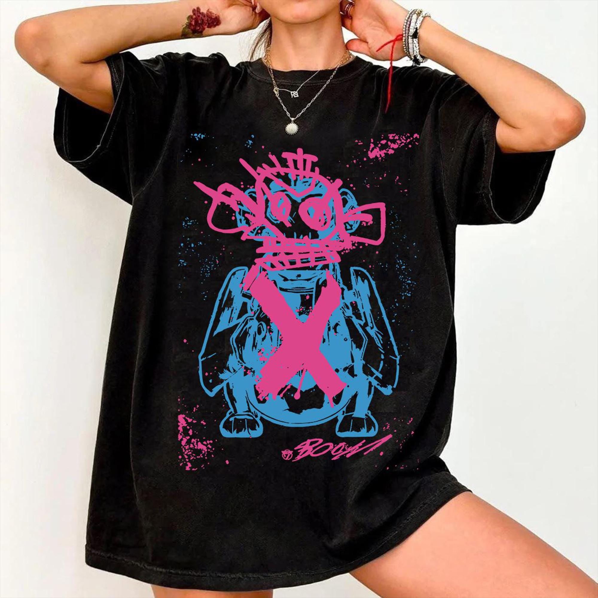 Jinx Monkey Graffiti Shirt, Arcane Jinx Powder's Monkey T-Shirt, League ...
