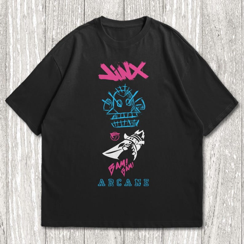 Jinx Monkey Graffiti Shirt, League of Legends Fan Shirt, Anime Vintage ...