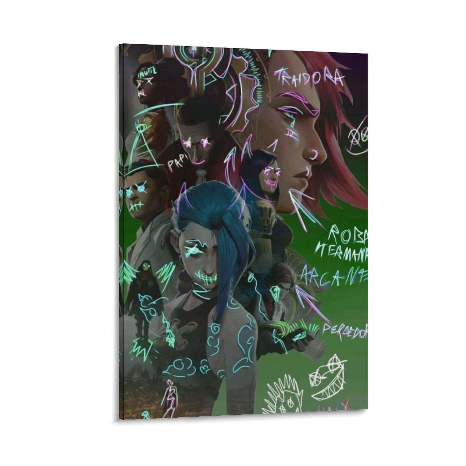 Jinx&Vi Anime Posters Cool Poster Decorative Painting Canvas Wall Art ...