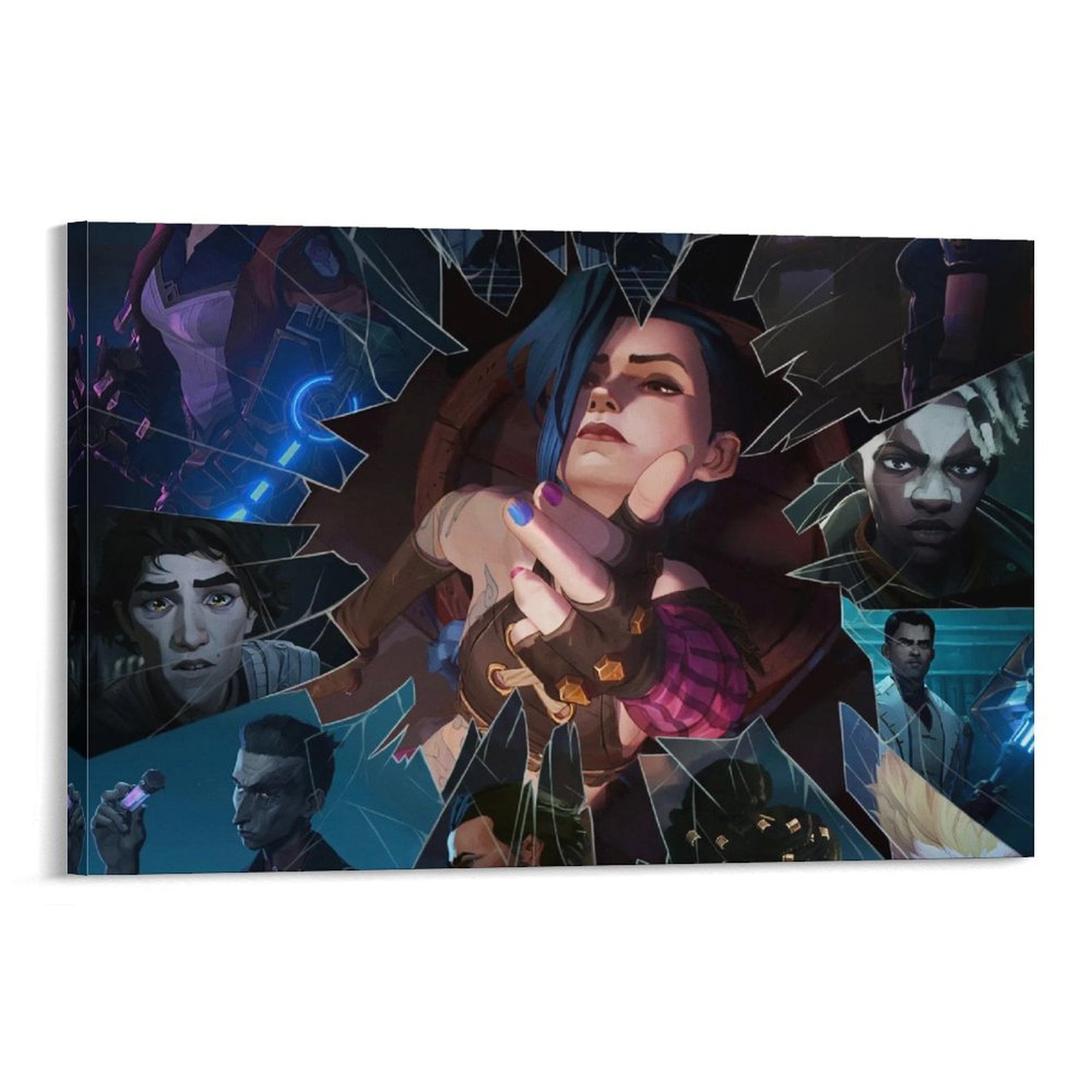 Jinx&Vi Anime TV Poster Wall Art Poster Scroll Canvas Painting Picture ...