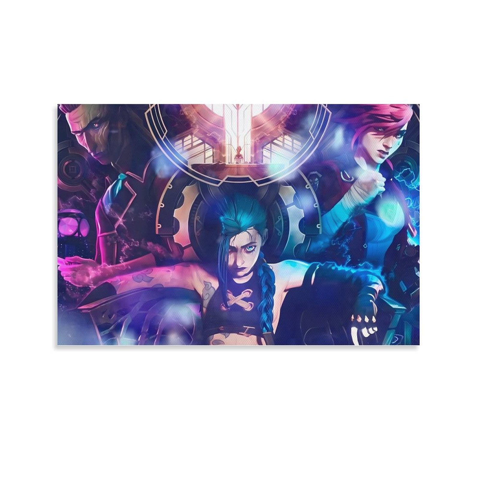 Jinx&Vi Poster Cool Print Photo Art Painting Canvas Poster Home ...