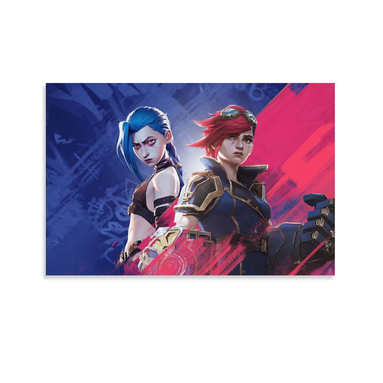 Jinx&Vi Posters Room Aesthetic Poster Print Art Wall Painting Canvas ...