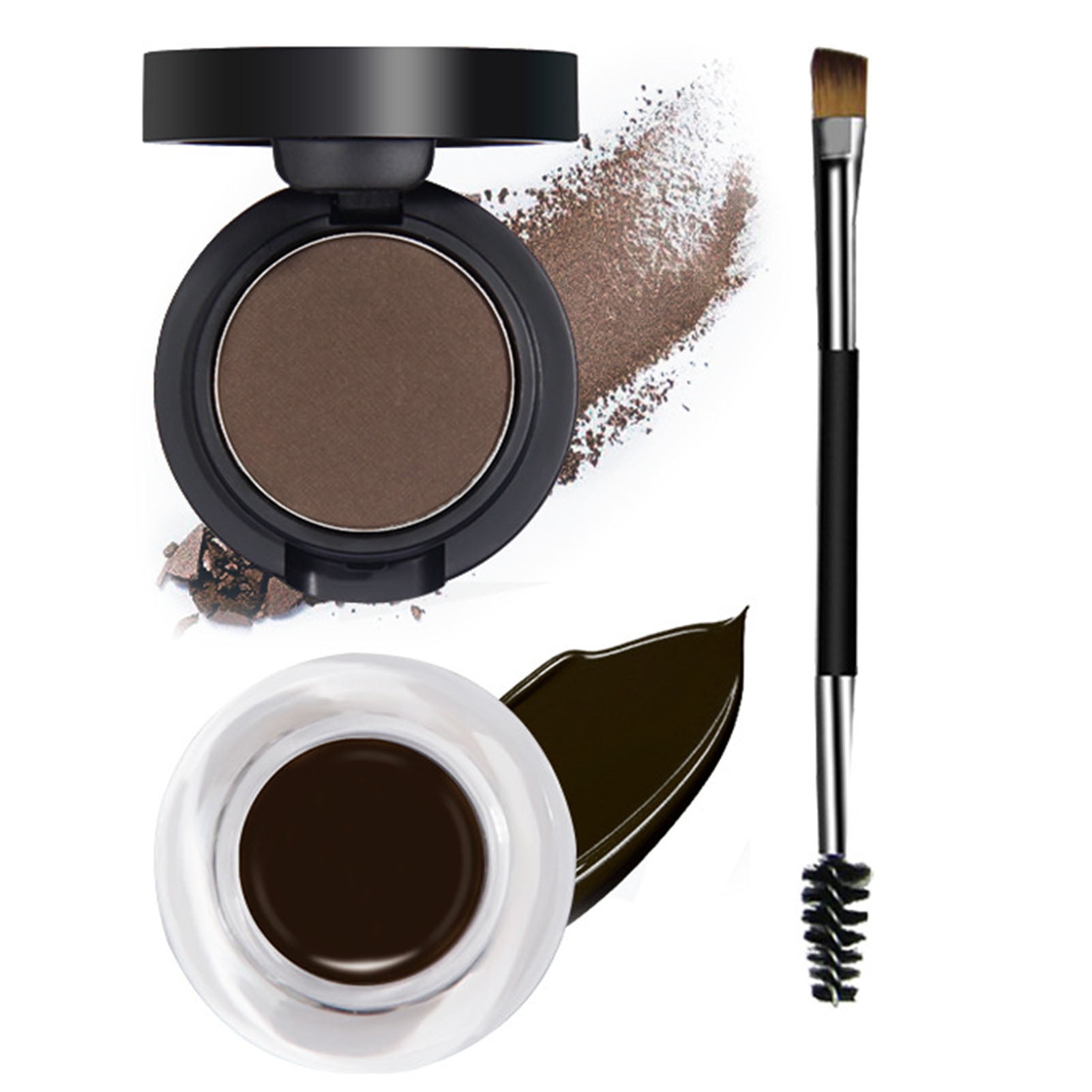 Jinxin 2 In 1 Eyebrow Stencil Powder Kit Waterproof Shaping Eyebrow ...