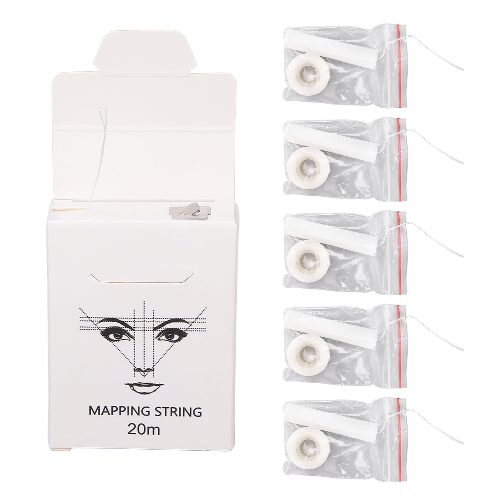 Jinxin 5pcs Professional Eyebrow Mapping String Set Symmetrical Eyebrow ...