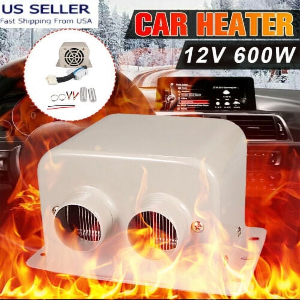 KingFurt 600W 12V Electric Car Heater Fan, Defogger, Defroster ...