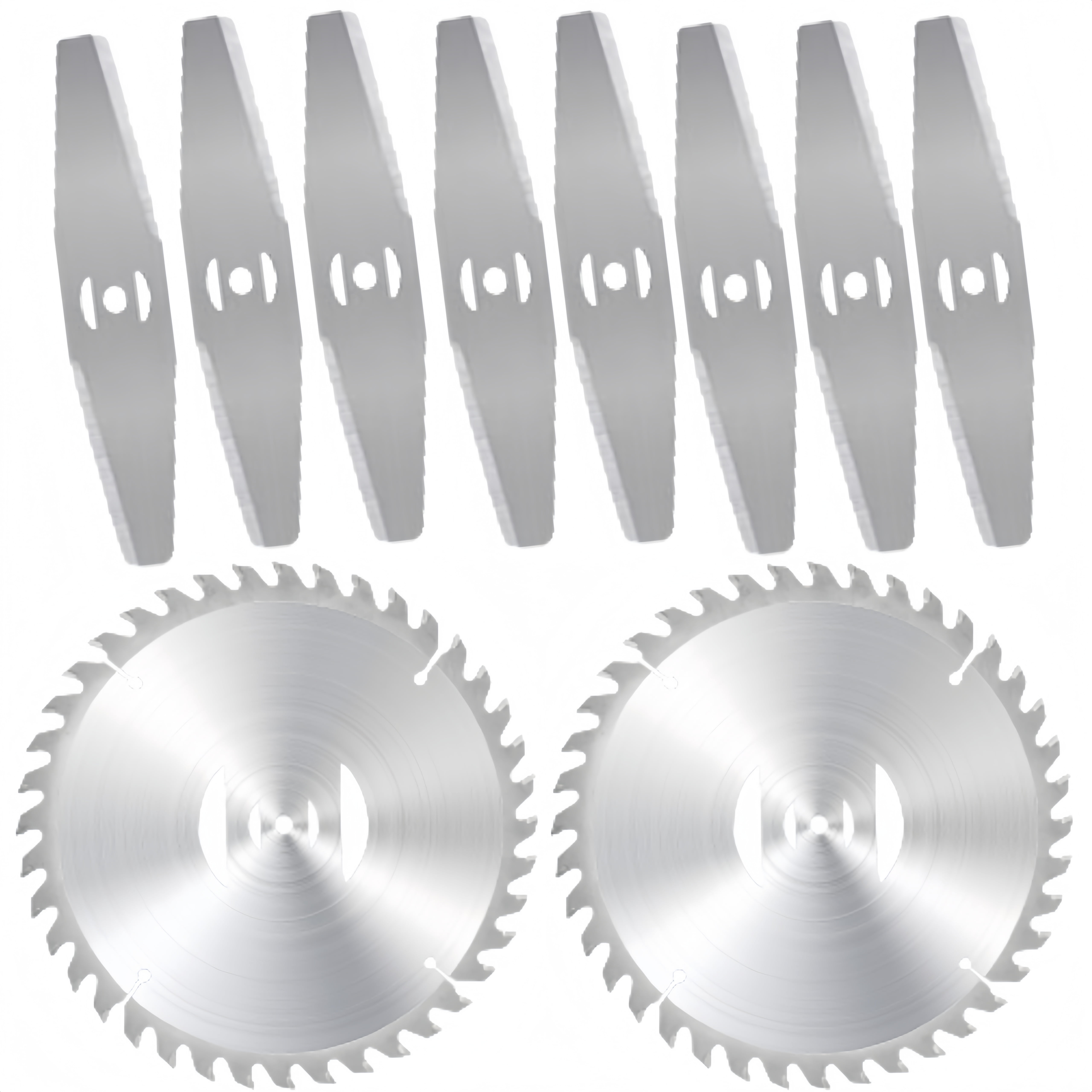 Jinyi Lawn Mower Grass Trimmer Blade,4pcs Round Saw Blades +8pcs Metal ...