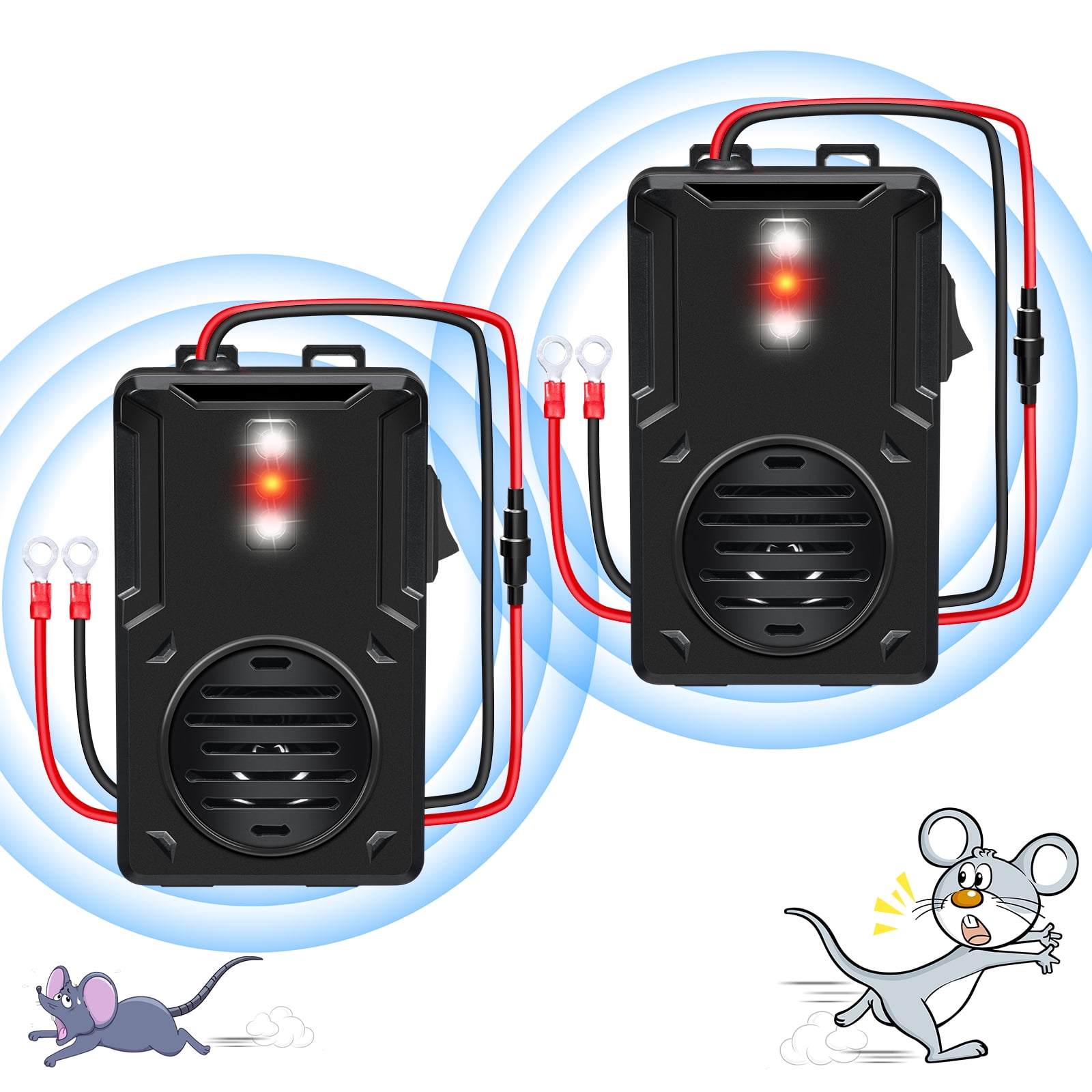 Jinyi Ultrasonic Rodent Repellent, 2 Packs Car Engine Protection ...