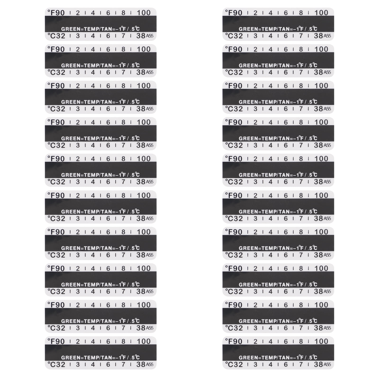 Jinyuann 20pcs Urine Temperature Strips Stick-on Thermometer Practical ...
