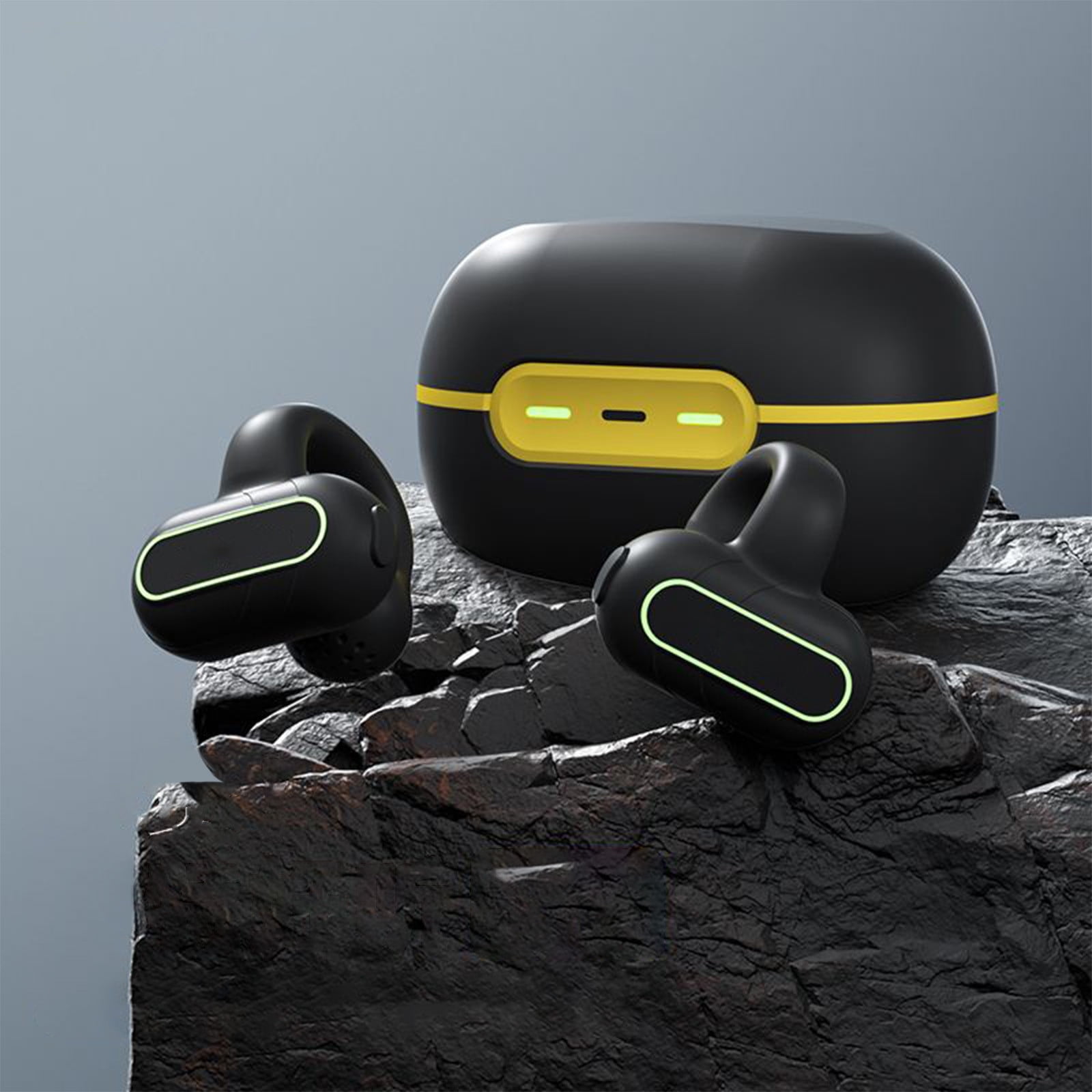 Jioakfa Bluetooth Headphones 5.3 Clip-On Earless Long-Lasting, No Pain ...