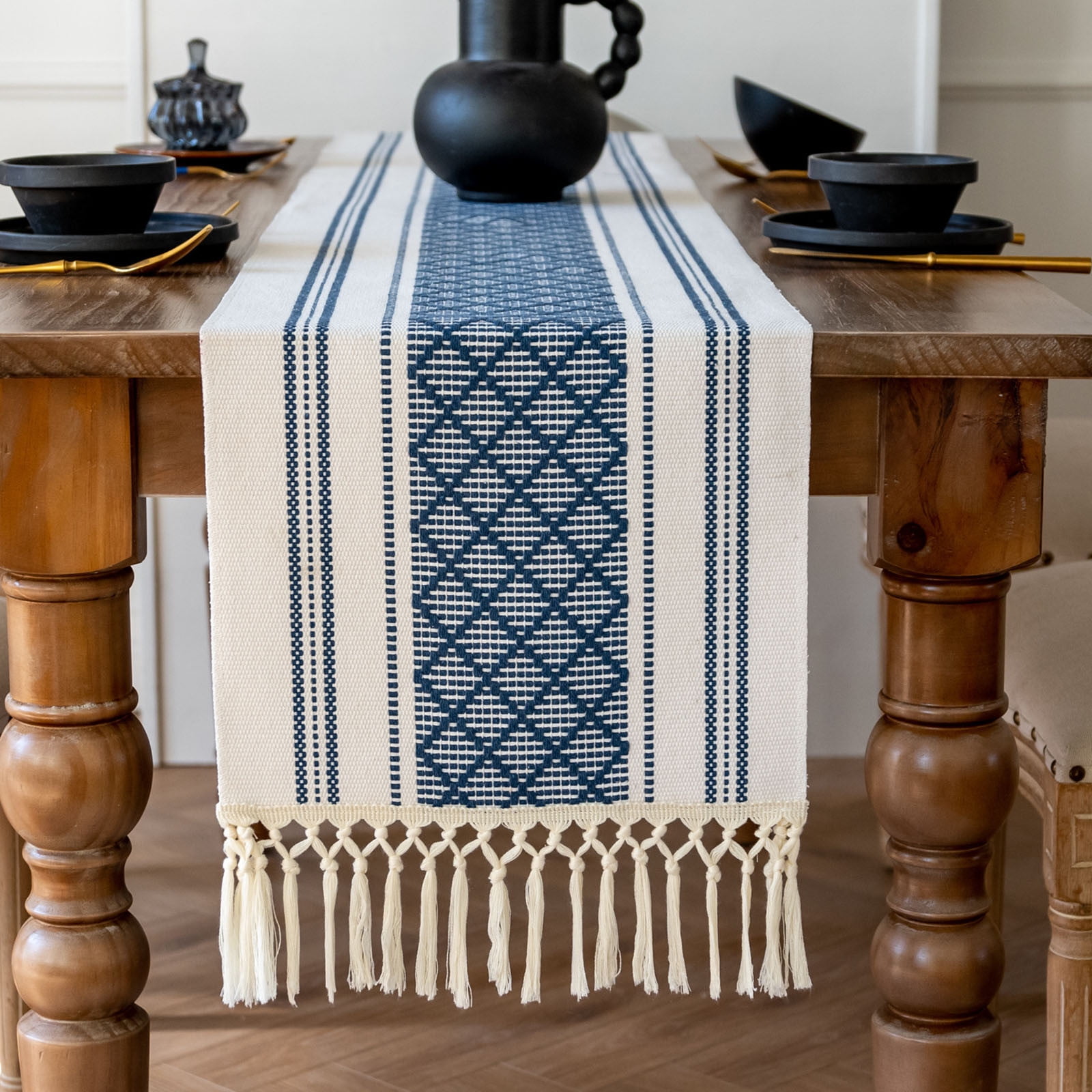 Jioakfa Boho Table Runner With Tassels,Combining Practicality And ...