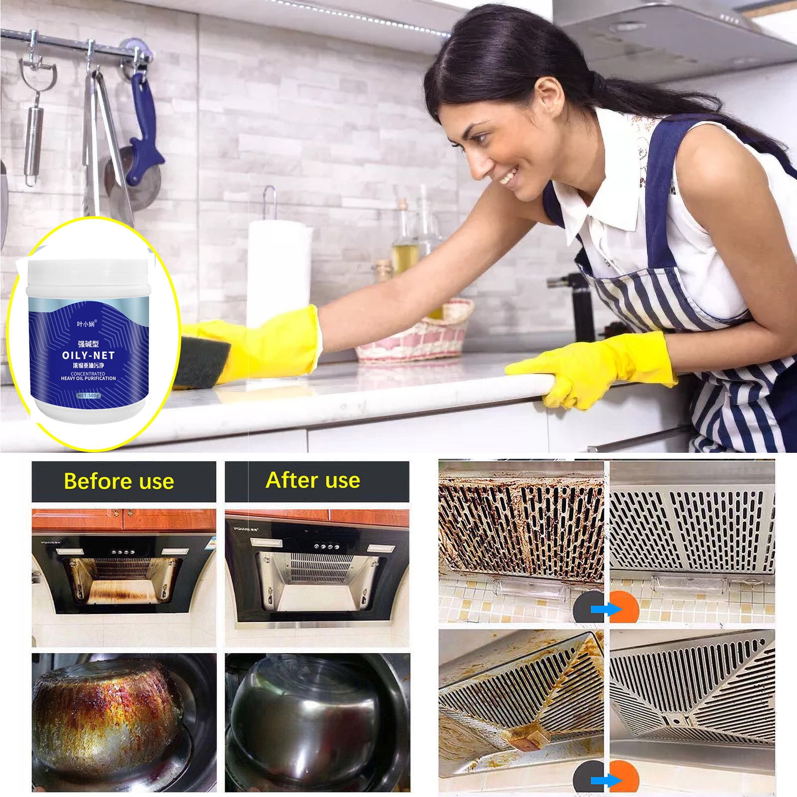 Jioakfa Cleaning Supplies Effectively Eliminated Grease,, Fingerprints ...