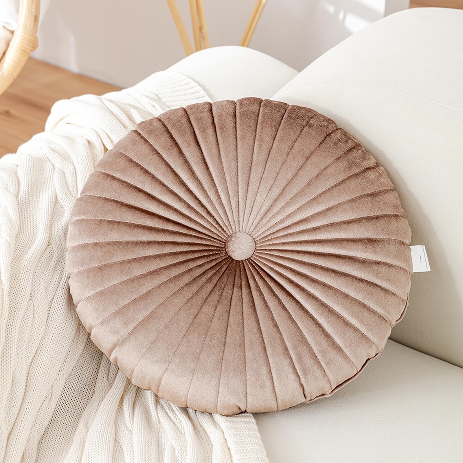 Jioakfa Decorative Round Pleated Throw Pillows,Classy Pumpkin Throw ...