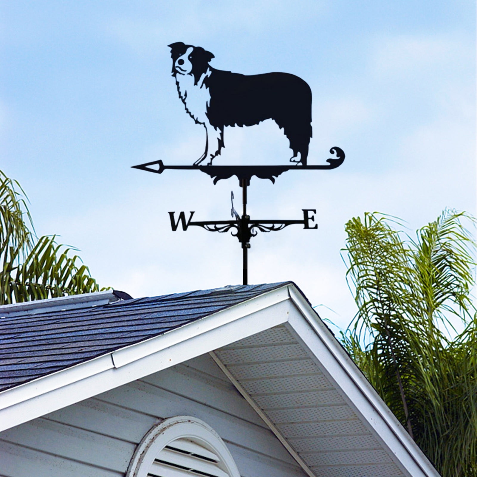 Jioakfa Dog Wind Vane Roof Metal Weather Vane Metal Wind Direction ...
