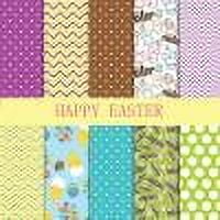 Jioakfa Easter Decorations 10 Sheet Spring Easter Pattern Paper Set ...