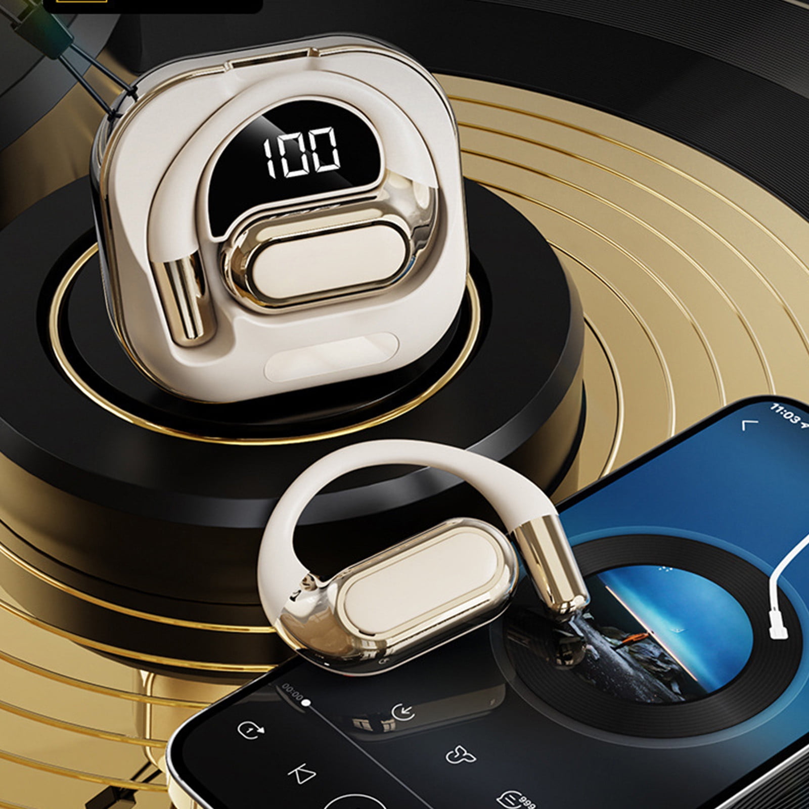 Jioakfa Electronics Accessories Open Ear Earbuds Bluetooth,Low Latency ...