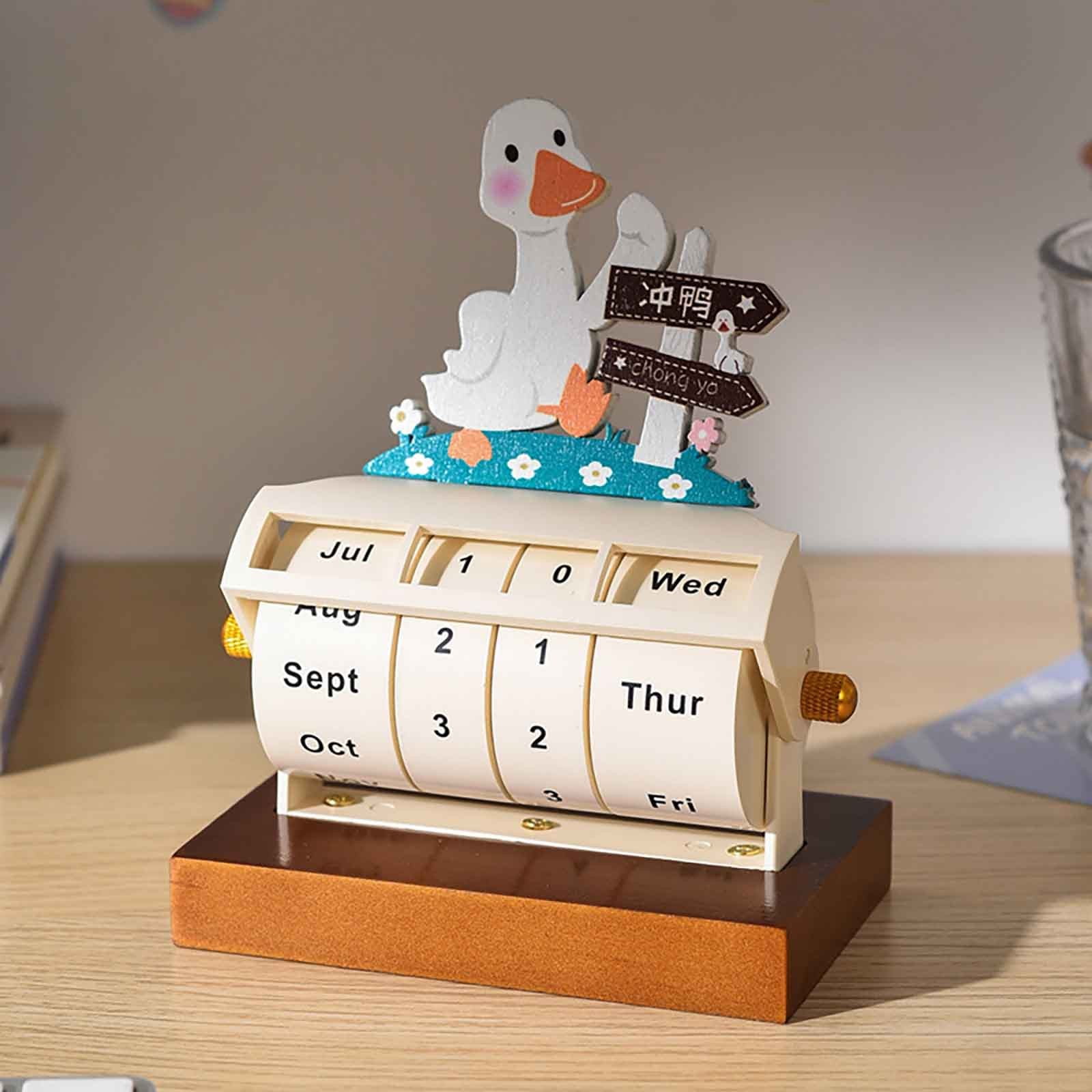 Jioakfa Home Decor Wheel Perpetual Calendar Desktop Ornaments Countdown ...