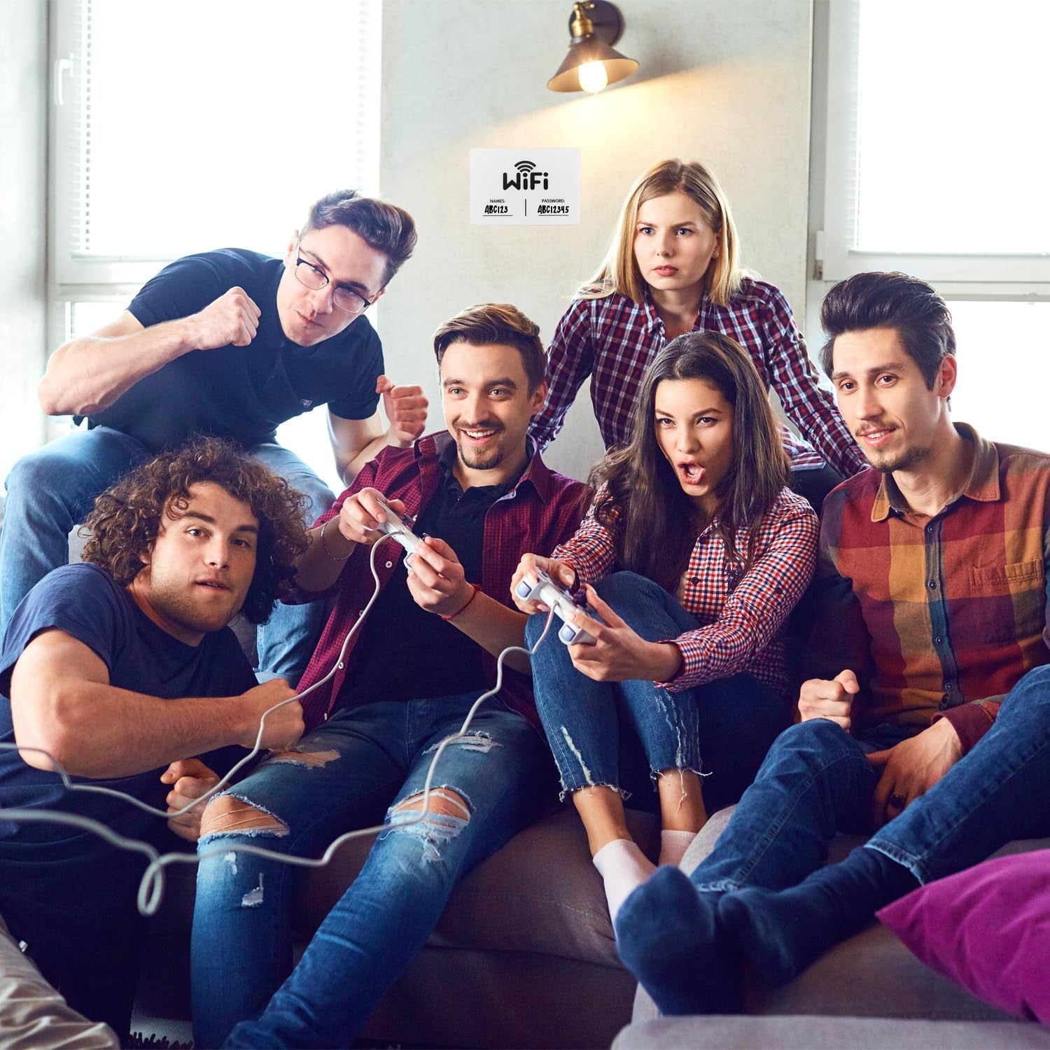 Jioakfa Home Decor Wifi Sign 3.9X3.9 Inch Acrylic Home Wifi Password ...