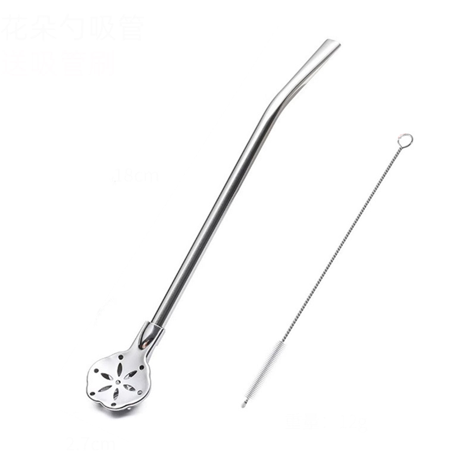 Jioakfa Kitchen Products Stainless Steel Straw Spoon Coffee Beverage ...